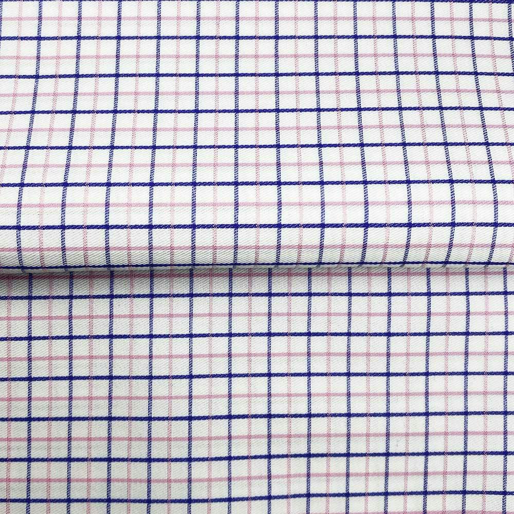 The Doyle Pink and Navy Tattersall Cotton Shirt | Men's Custom Shirt ...