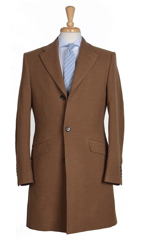 Camel Plain Overcoat | Men's Custom Overcoat | InStitchu