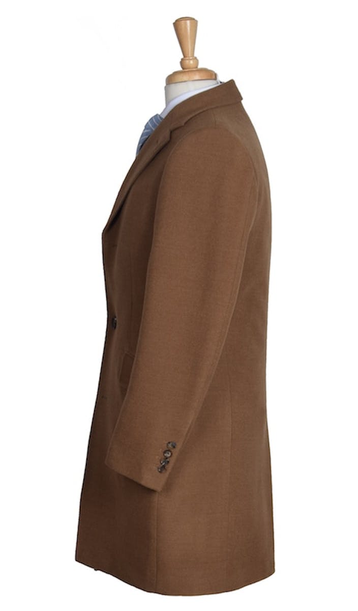 Camel Plain Overcoat | Men's Custom Overcoat | InStitchu