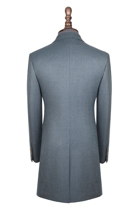 Washed Slate Blue Overcoat | Men's Overcoat | InStitchu