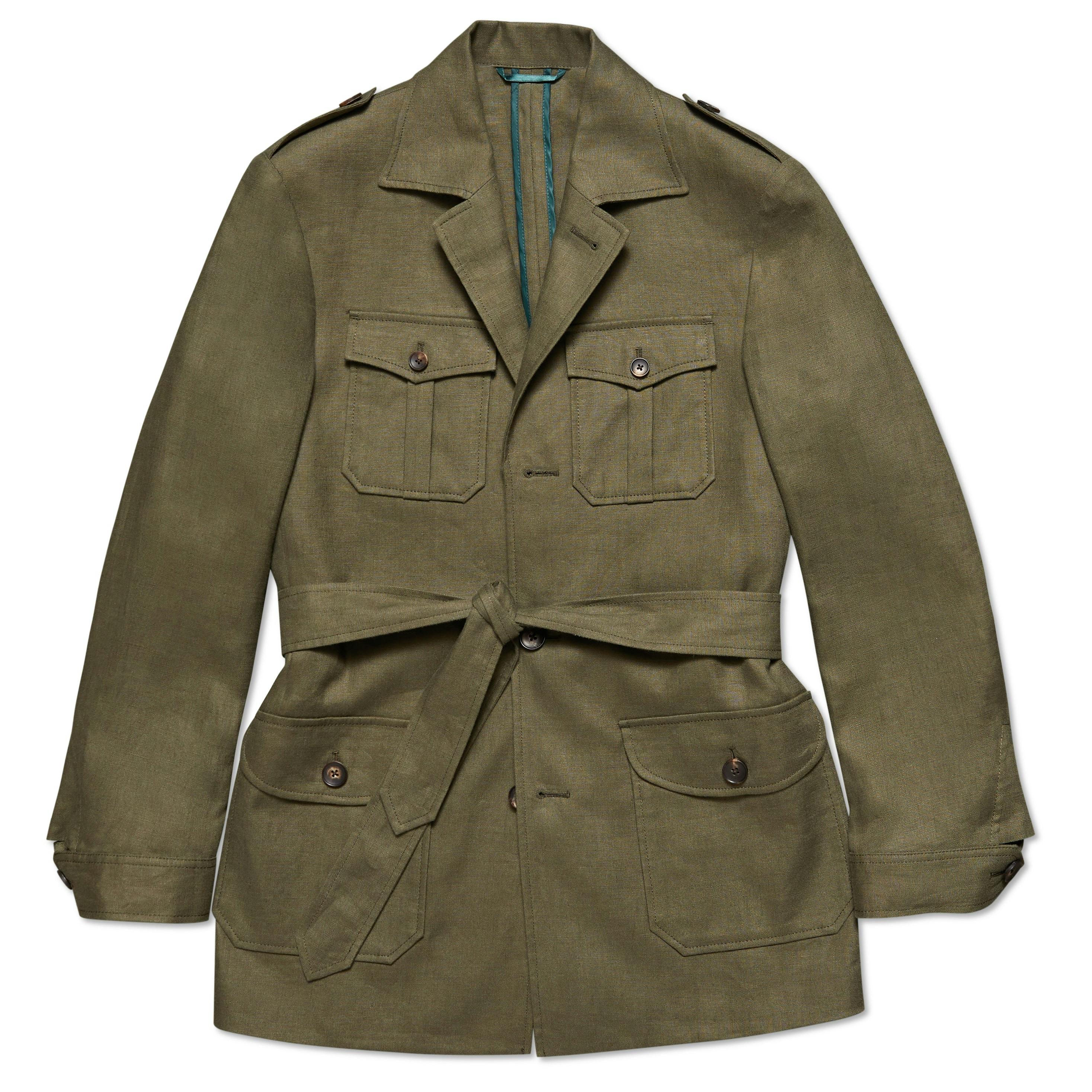 The Sahara Kahki Linen Safari Jacket | Men's Custom Safari-jacket ...